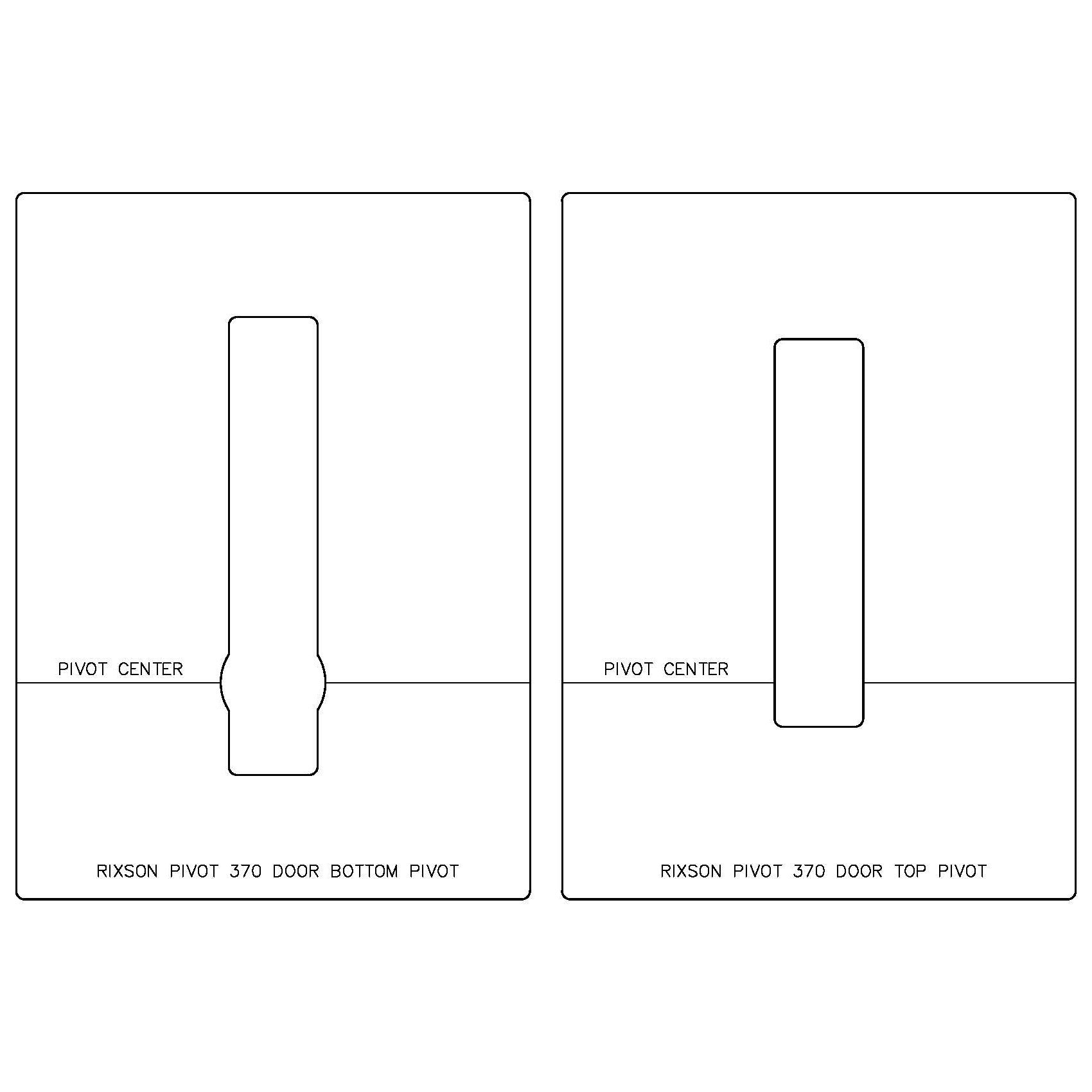 Rixson Pivot 370 - Door Bottom & Top Pivots – HardLine Precision